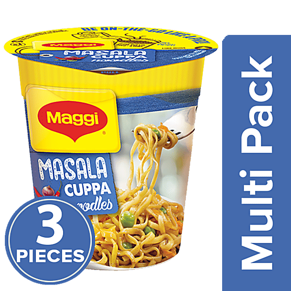 Buy MAGGI Cuppa Noodles - Masala, Quick On-The-Go Snack Online at Best ...