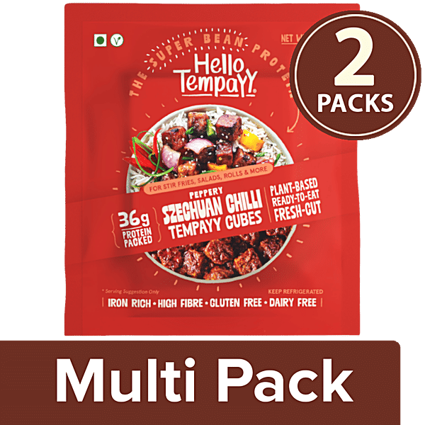 Buy Hello Tempayy Soyabean Tempeh Cubes - Peppery Szechuan Chilli, Pack Of 2 Online at Best ...
