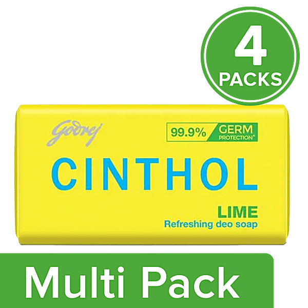 Buy Cinthol Bath Soap - 99.9% Germ Protection, Refreshing Deo, Lime ...