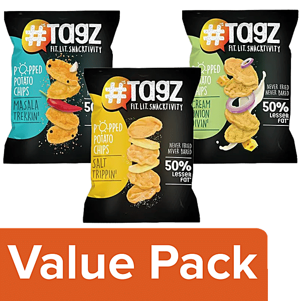 Buy tagz Popped Potato Chips - Multiflavour Online at Best Price of Rs ...