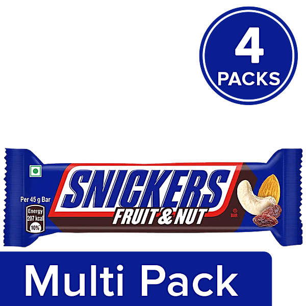 Buy Snickers Chocolate Bar - Fruit & Nut Flavour Online at Best Price ...