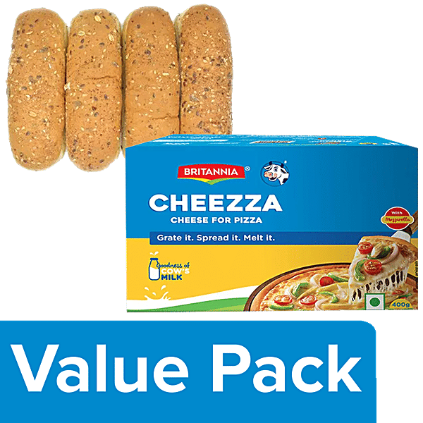 Buy bb Combo Britannia Cheezza Cheese Block-Pizza 200g + Fresho ...