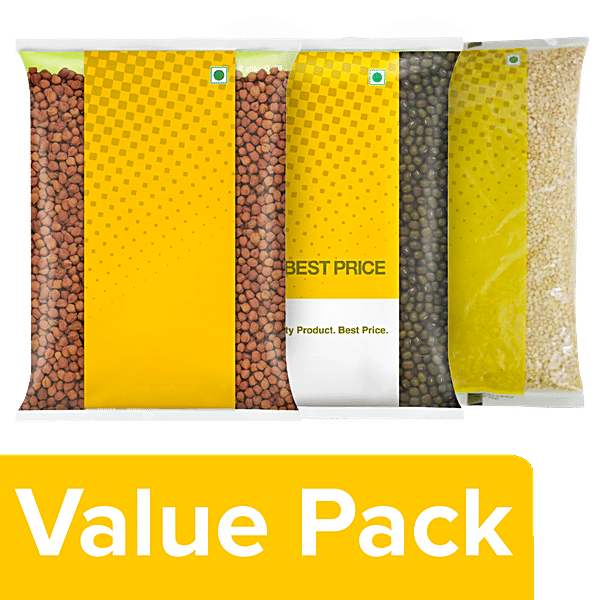Buy bb SUPER SAVER Brown Chana 500 g + Moong Dal 1 kg + Green Moong ...