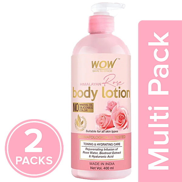 Buy Wow Skin Science Himalayan Rose Body Lotion -Toning & Hydrating, No ...