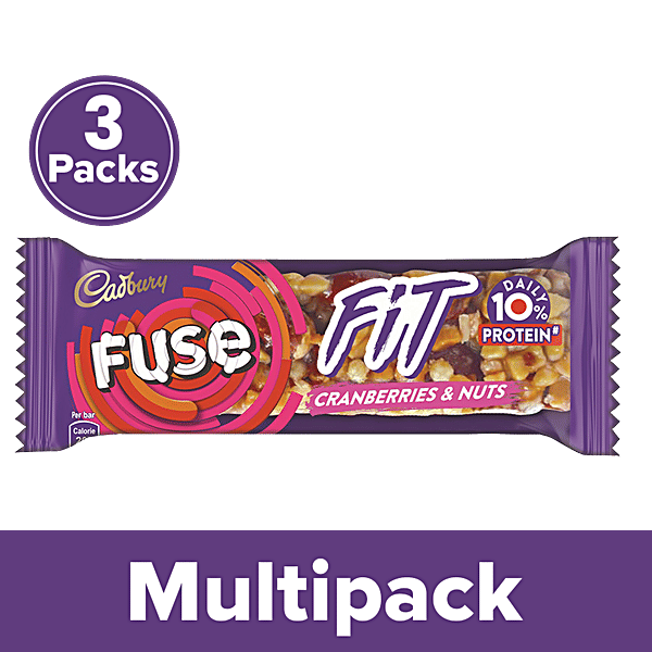 Buy Cadbury Fuse Fuse Fit Snack Bar - With Cranberries & Nuts Online at ...