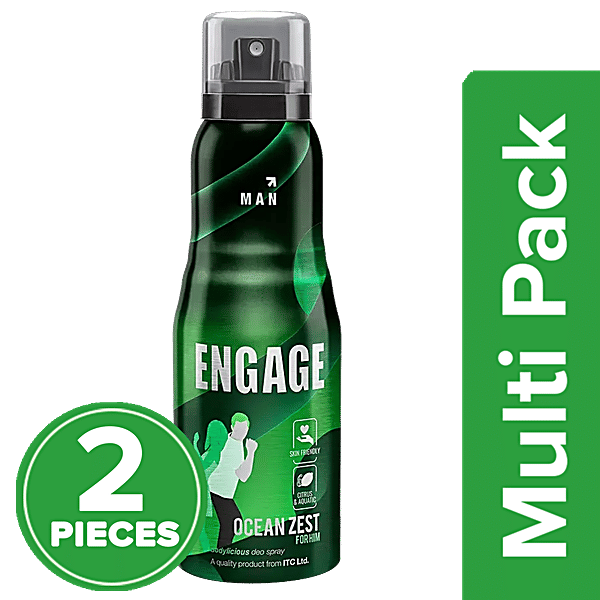 Buy Engage Deodorant For Men - Ocean Zest, Citrus & Aquatic, Skin ...