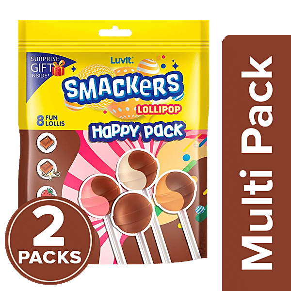 Buy LuvIt Smackers Lollipop - Choco Flavoured, Soft & Chewy Online at ...