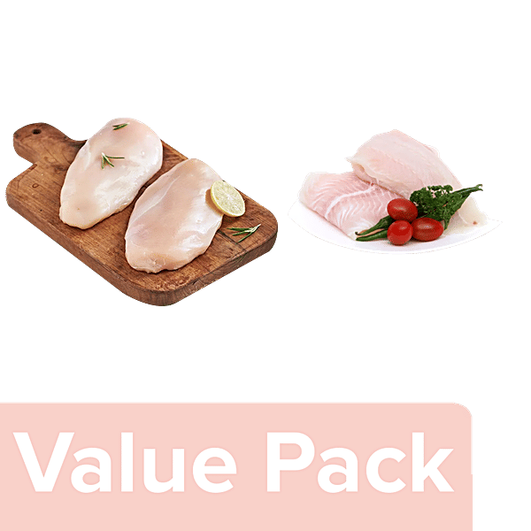 Buy fresho! Chicken Breast - Boneless 450g + Basa Fish Fillet 450g ...