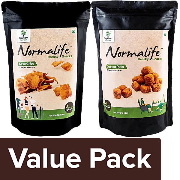 Buy Supreem Super Foods Normalife - Gluten Free Quinoa Puffs + Soya ...