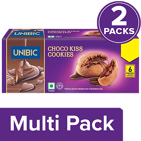 Buy UNIBIC Centre Filled Cookies - Choco Kiss, For Snacking Online at ...