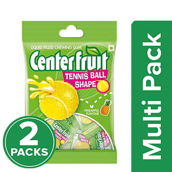 Buy Center Fruit Liquid Filled Chewing Gum - Pineapple Flavour, Tennis ...