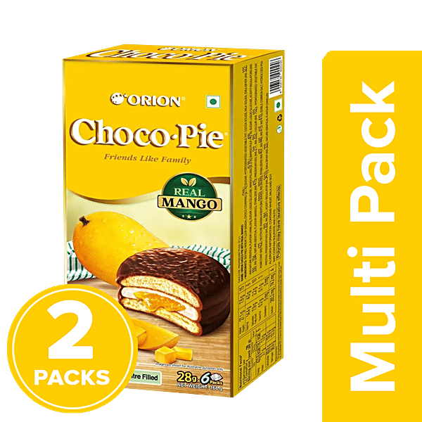 Buy Orion Choco Pie With Real Mango - 100% Veg, Centre Filled Online at ...