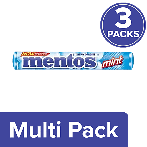 Buy Mentos Chewy Candy Stick - Mint Flavour, 14 Pcs (Pack Of 3) Online ...
