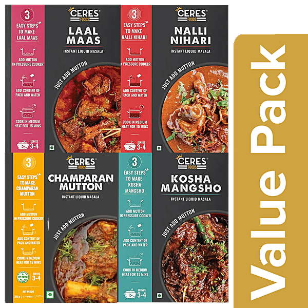 Buy Ceres Foods Laal Maas + Kosha Mangsho + Champaran Mutton + Nalli ...