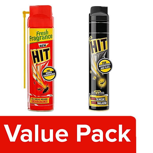 Buy HIT Cockroach Killer Spray + Mosquito & Fly Killer Spray, Each 700 ml Online at Best Price ...