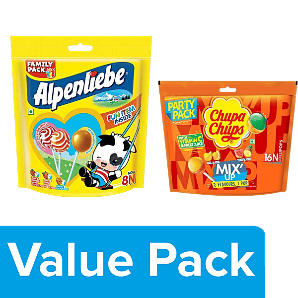 Buy bb Combo Alpenliebe Pop Assorted Flavours Lollipop + Chupa Chups Mix'Up Lollipops Online at ...