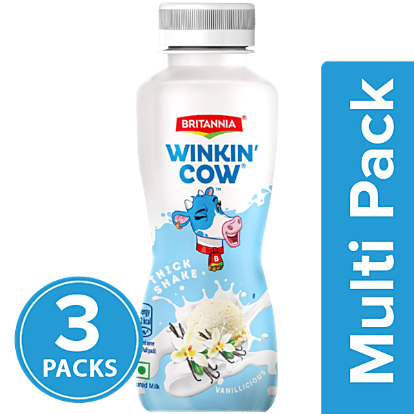Buy Britannia Winkin' Cow Thick Milkshake - Vanillicious, Rich In ...