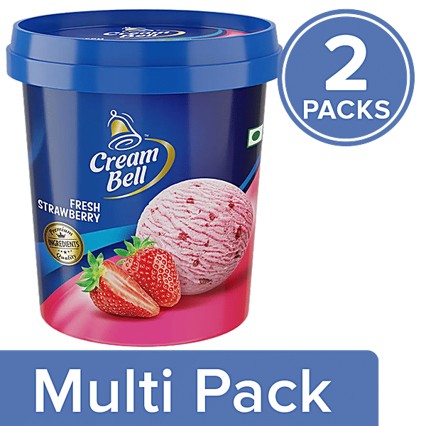 Buy Cream Bell Ice Cream - Fresh Strawberry, Rich & Creamy Online at ...