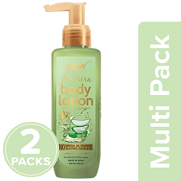 Buy Wow Skin Science Aloe Vera Body Lotion - Ultra Light Hydration ...