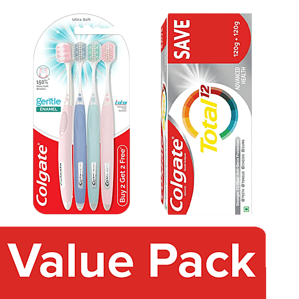 Buy Colgate Total Whole Mouth Health Antibacterial Toothpaste + Gentle ...