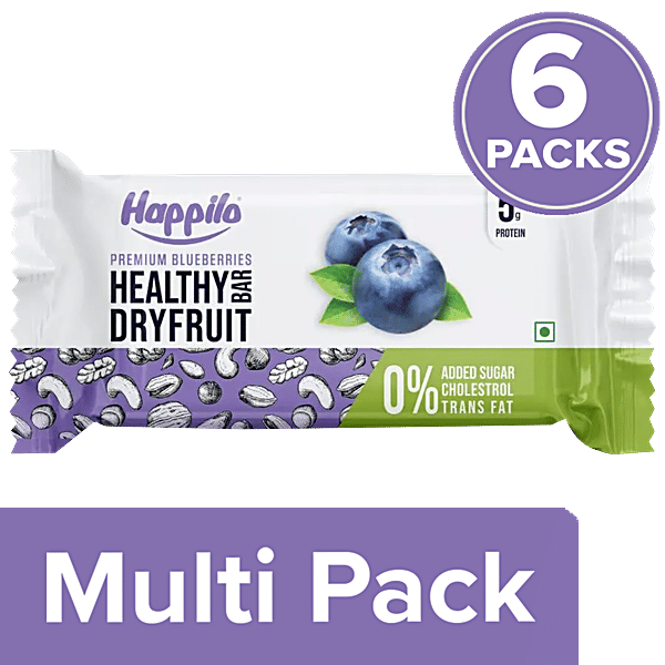 Buy Happilo Premium Blueberries Healthy Dry Fruit Bar - Rich In Protein ...