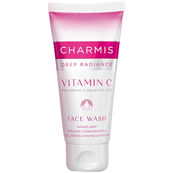 Buy Charmis Deep Radiance Face Wash - Vitamin C, Washes Away 99.9% Acne ...