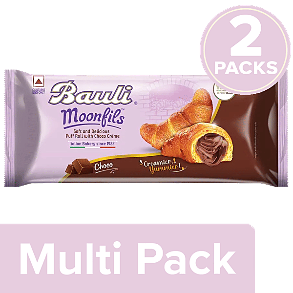 Buy Bauli Moonfils - Choco Cream, Centre Filled Puff Rolls, Italian ...