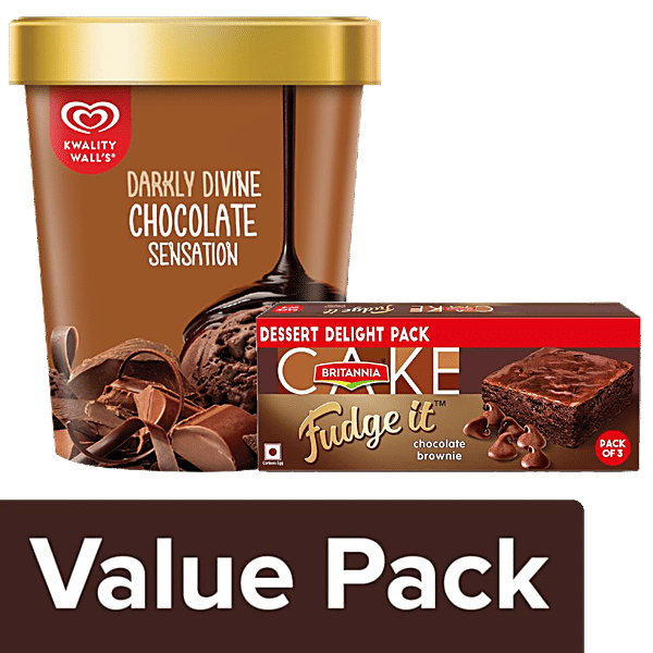 Buy bb Combo Kwality Walls Chocolate Ice Cream 700 ml + Britannia ...
