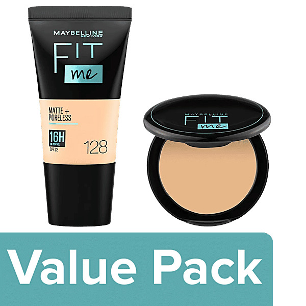 Buy Maybelline New York Fit Me Foundation Tube 128 + Fit Me Compact 128 ...