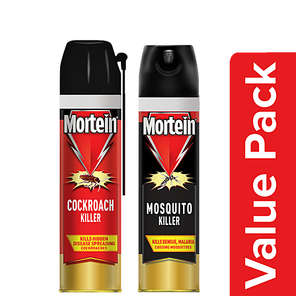 Buy Mortein Cockroach Killer Spray + Mosquito & Fly Killer Spray, Each ...