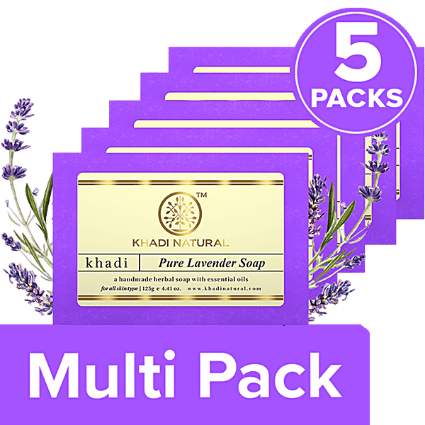 Buy Khadi Natural Pure Lavender Handmade Herbal Soap Online at Best ...