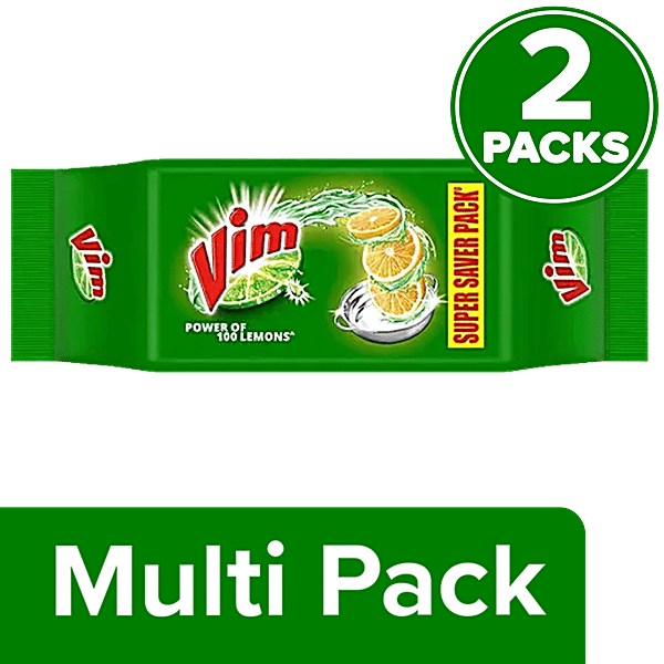 Buy Vim New Superfast Vim Dishwash Bar - Removes Burnt & Stickiest Grease With The Power Of 100 ...