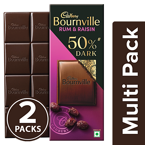 Buy Cadbury Bournville Rum & Raisin Dark Chocolate Bar Online at Best ...