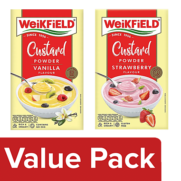 Buy Weikfield Custard Powder Vanilla, 100 g + Custard Powder ...