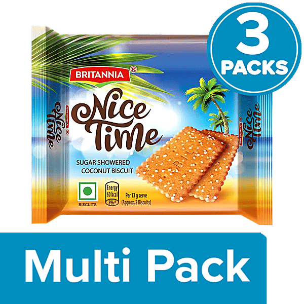 Buy Britannia Nice Time - Coconut Biscuits, Crunchy, Teatime Snack ...