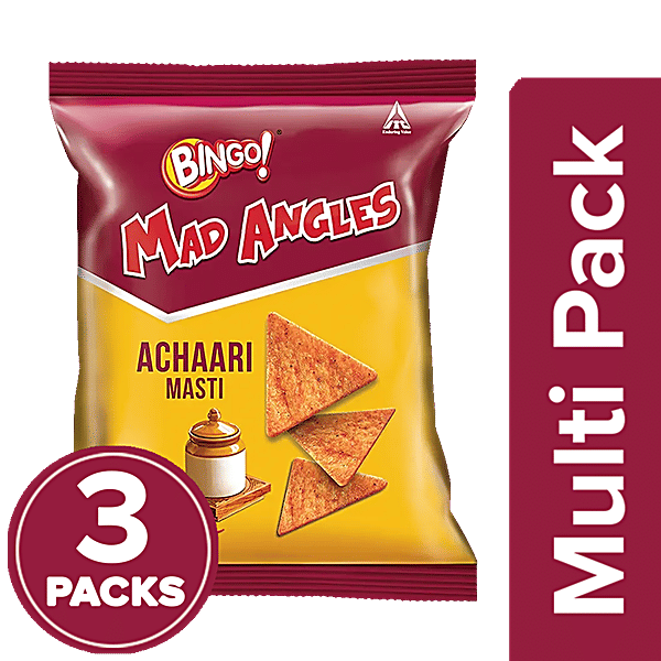 Buy Bingo! Mad Angles Ã¢â‚¬â€œ Achaari Masti,Crunchy Triangle Chips ...