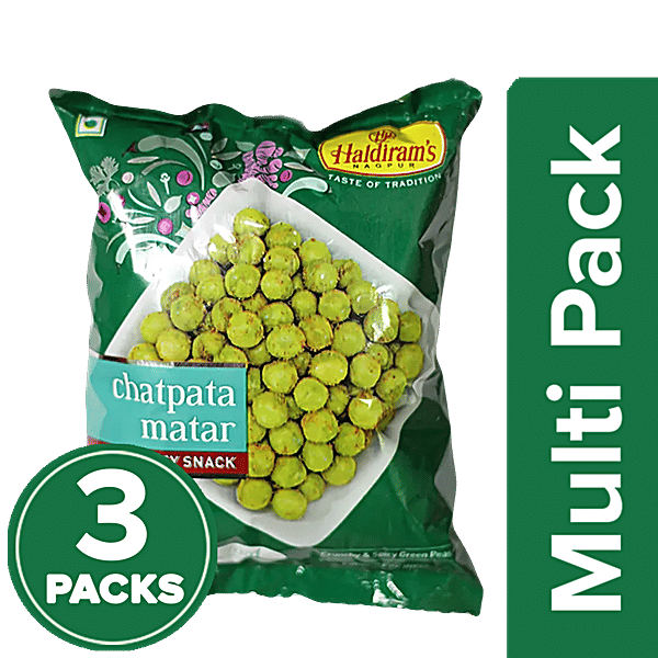 Buy Haldiram's Chatpata Matar Namkeen - Spicy Fried Green Peas, Teatime ...
