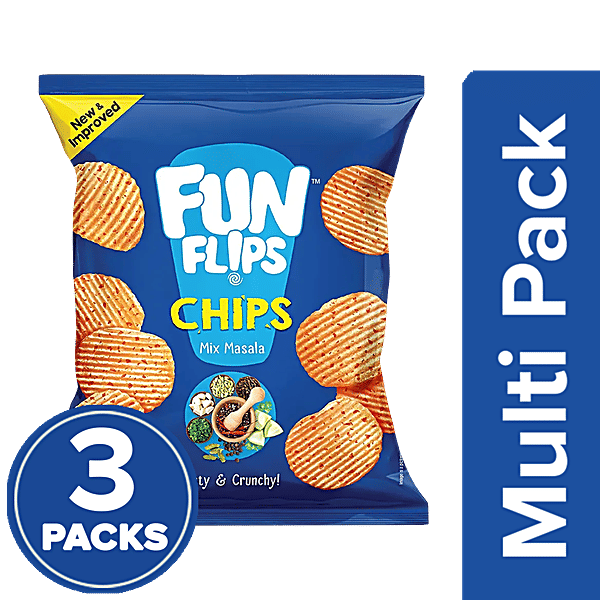 Buy Fun Flips Potato Chips - Mix Masala Online at Best Price of Rs 30 ...
