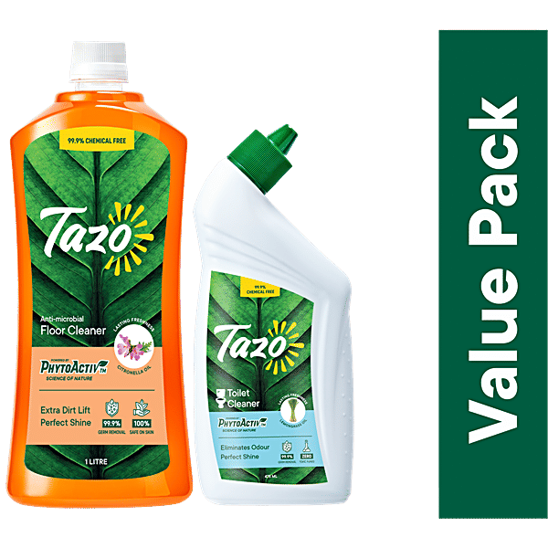 Buy Tazo Floor Cleaner, 1 L + Toilet Cleaner, 475 ml Online at Best ...