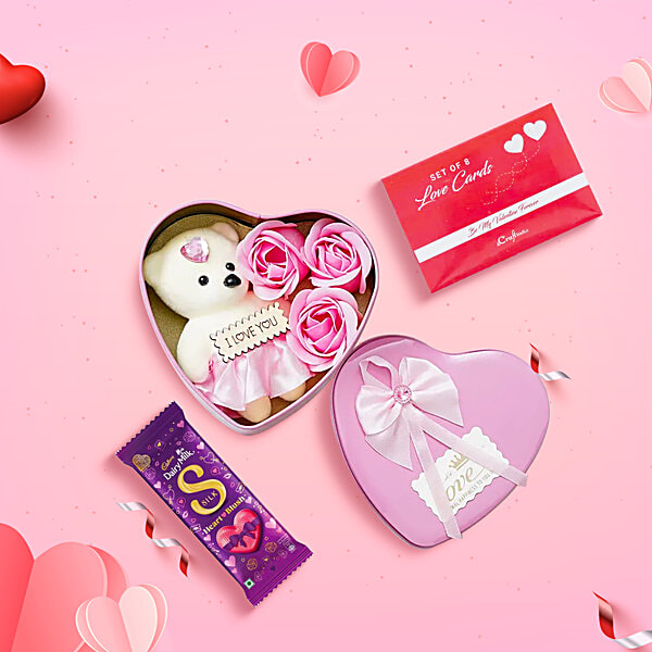 Buy bb Combo Gift Box + Gift Cards + Chocolate + Pink Gift Box/Pink ...