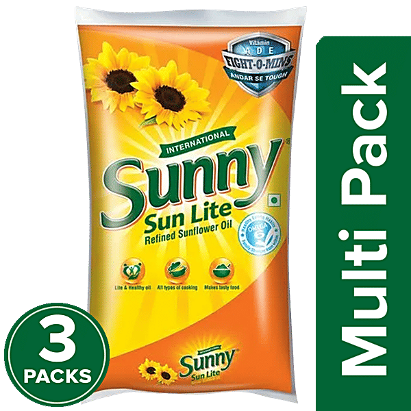 Buy Sunny Sun Lite Refined Sunflower Oil - Contains Vitamin A, D & E ...