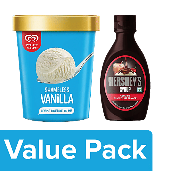 Buy bb Combo Kwality Walls Shameless Vanilla 700 ml + Hersheys ...