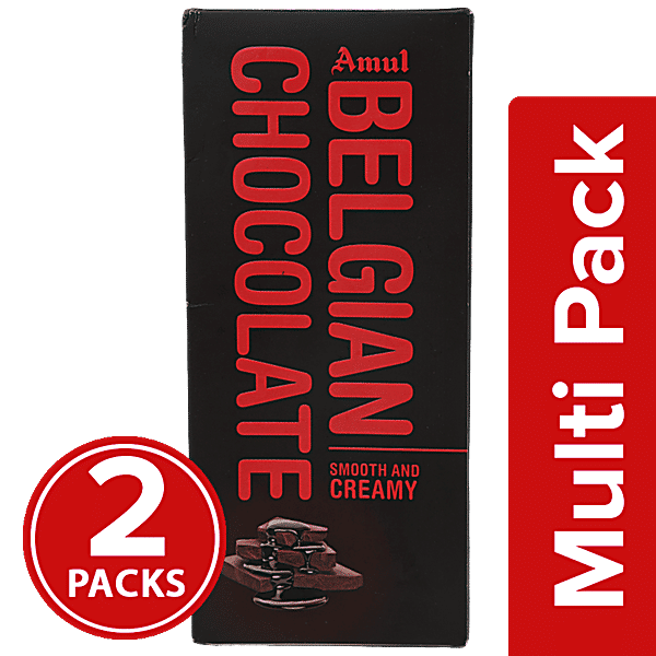 Buy Amul Belgian Milk Chocolate, Velvety & Smooth Online at Best Price ...