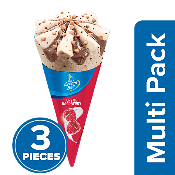 Buy Cream Bell Cone Ice Cream - Cream Raspberry, Rich & Creamy Online ...