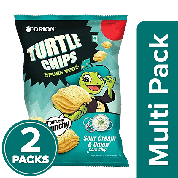 Buy Orion Turtle Chips Sour Cream & Onion Corn Chip Online at Best ...