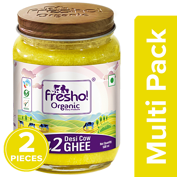 Buy fresho! Organic A2 Desi Cow Ghee, Rich Aroma, Traditional Bilona ...