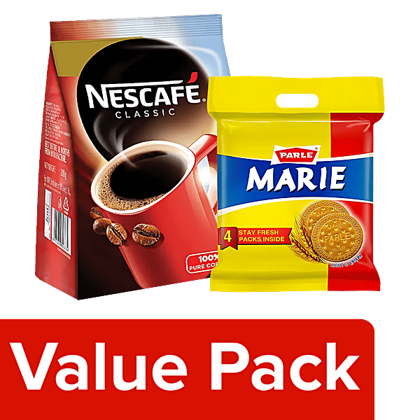 Buy bb Combo Nescafe Classic 100% Pure Instant Coffee, 200 g + Parle ...