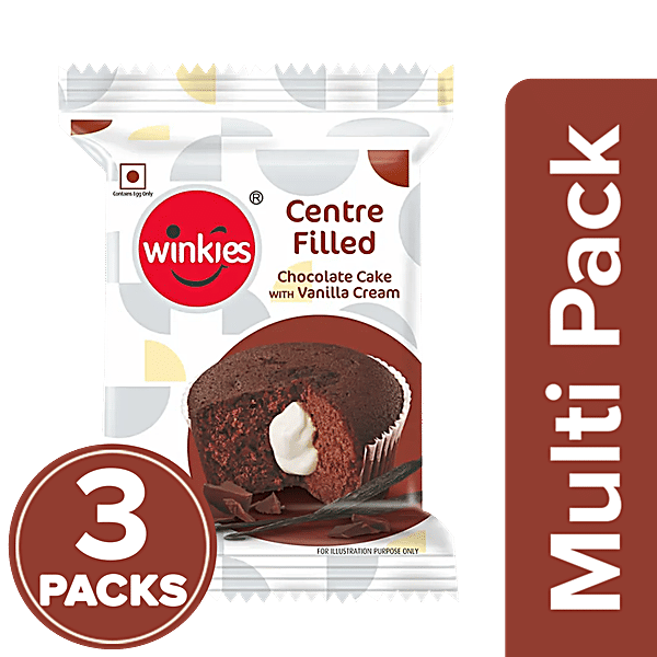 Buy Winkies Centre Filled Cake - Chocolate with Vanilla Cream Online at ...