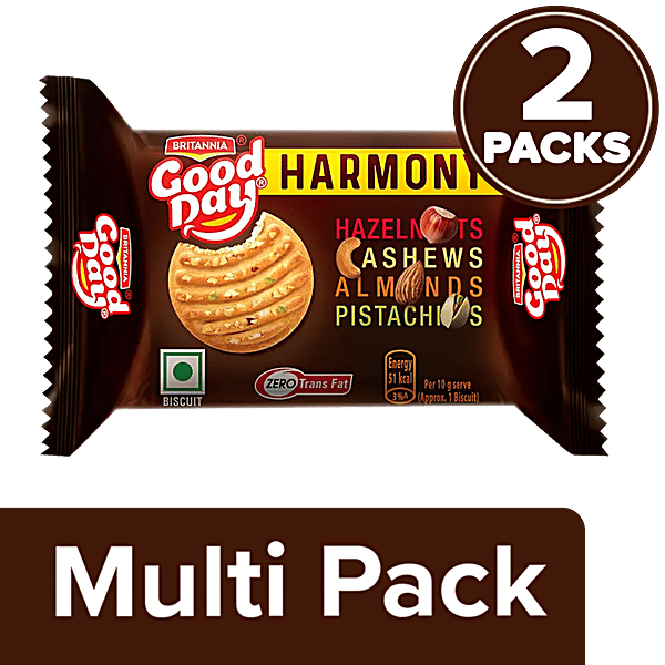 Buy Britannia Good Day - Harmony Biscuit - Crunchy, Zero Trans Fat, Ready To Eat Online at Best ...