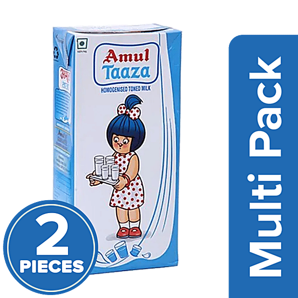 Buy Amul Taaza Homogenised Toned Milk Online at Best Price of Rs 30 ...